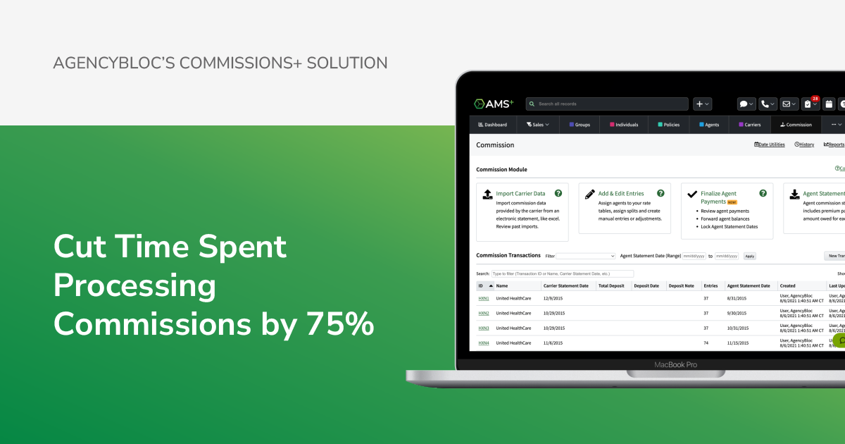 Optimize Your Commissions Management Process | AgencyBloc Commissions+